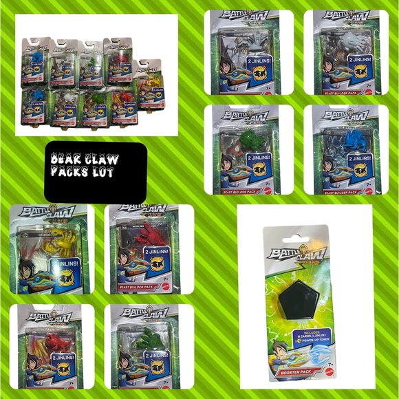 Mattel | Toys | Ultimate Battle Claw Mega Beast Builderbooster Pack ...
